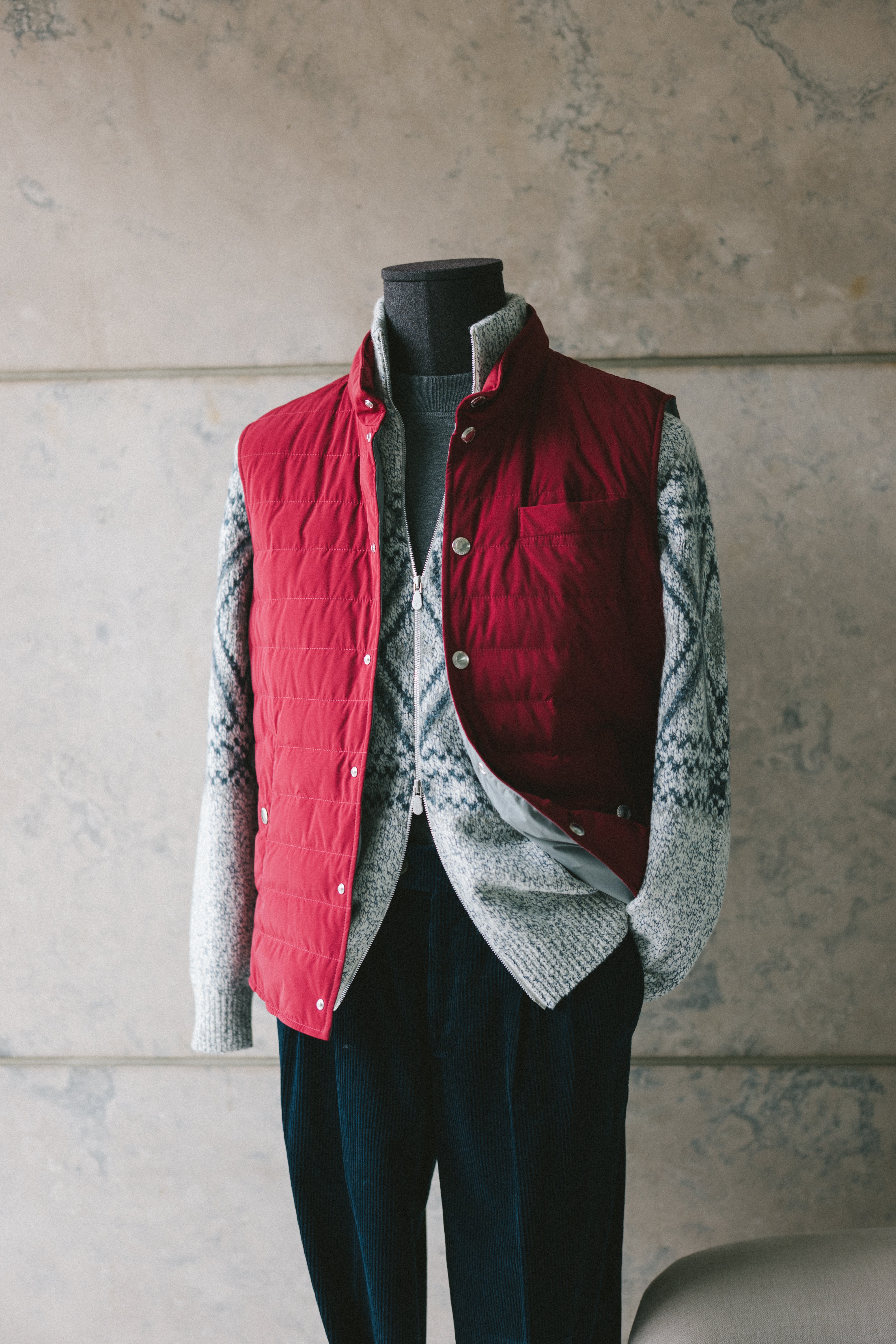 Bonded Taffeta Down Vest – Via Cavour
